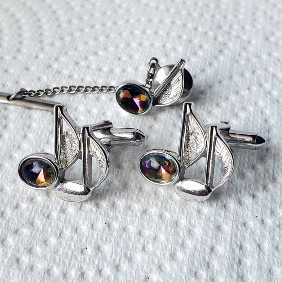 SWANK | Jewelry | Vintage Rare Find Swank Music Note Cuff Links And Tie ...